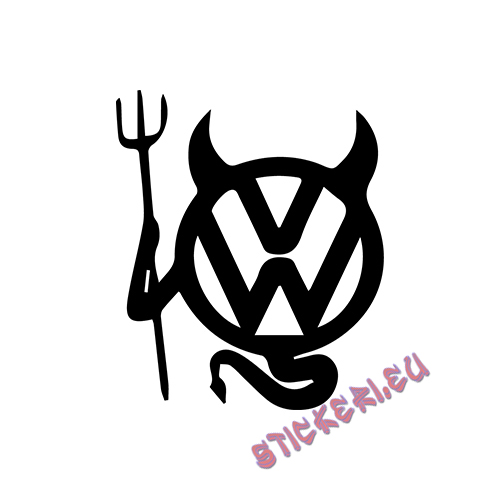 Стикер Devil Volkswagen - Висококачествени стикери