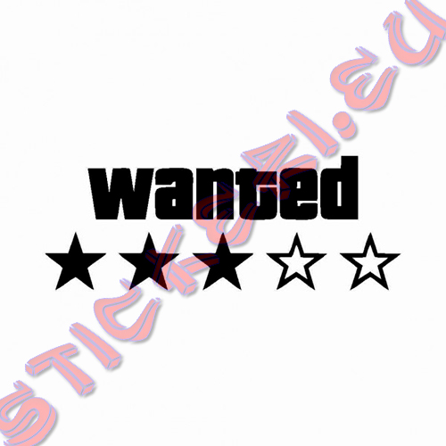 Стикер за кола GTA Wanted Stars - Висококачествени стикери